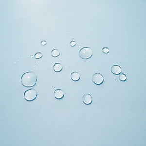 Kevin Textile Patio Furniture Pillows Outdoor Waterproof Pillow Covers with White Piping for Garden Couch, 2 Pieces, 20"x20", Light Blue