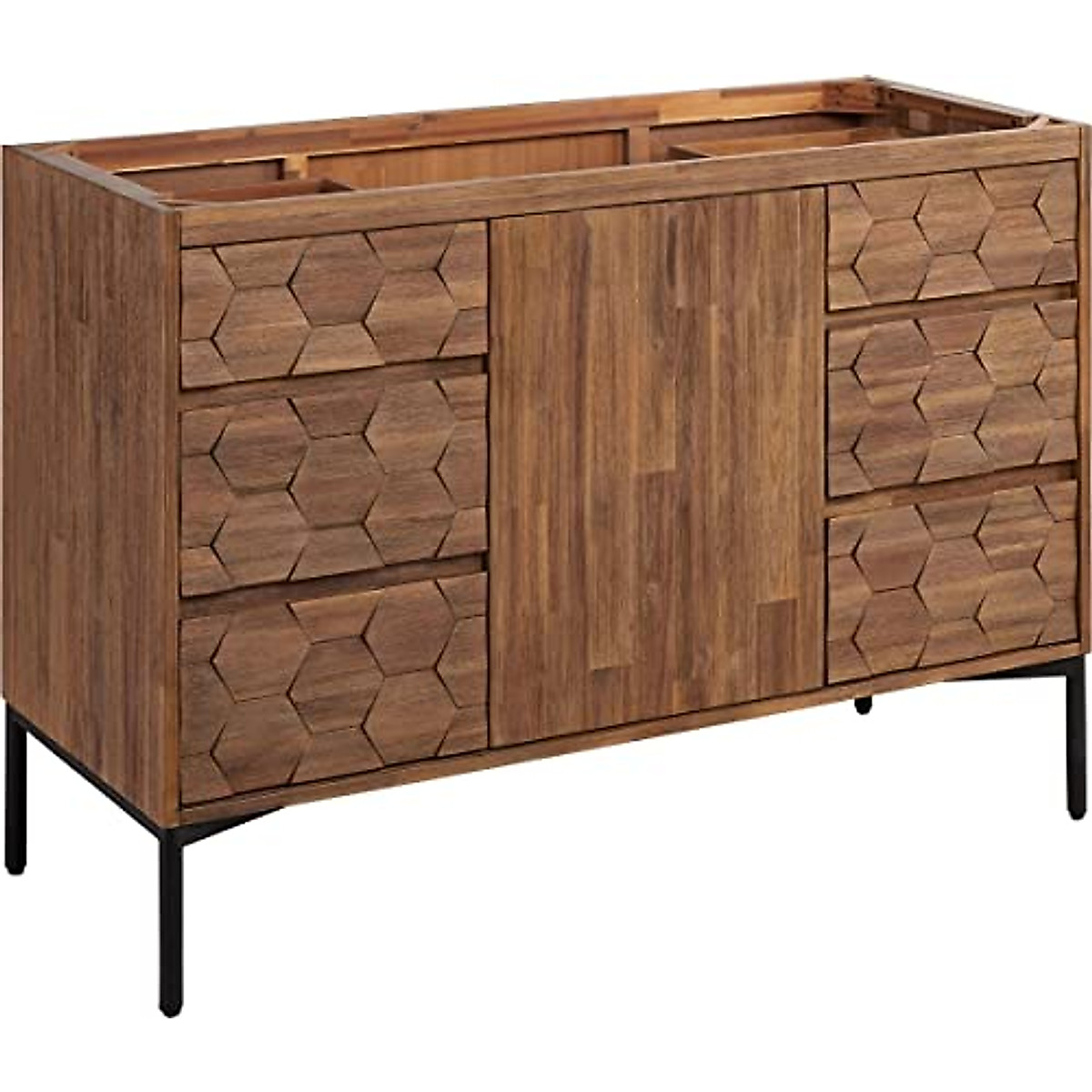 Signature Hardware 953140-48-UM-0 Devora 48" Free Standing Single Vanity Set with Wood Cabinet, Vanity Top, and Oval Undermount Vitreous China Sink