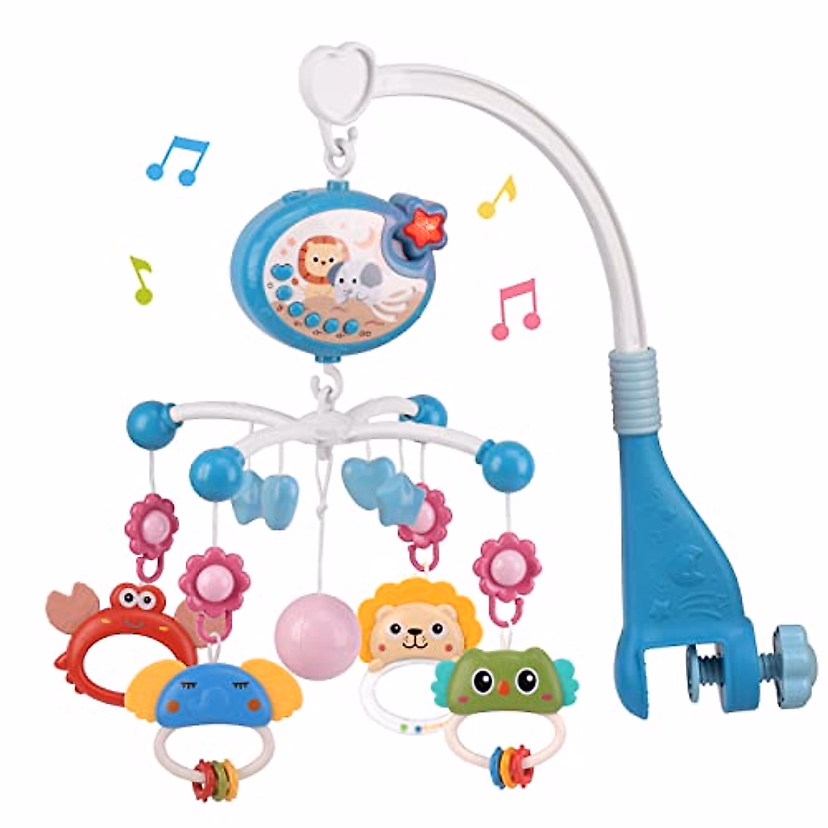 nicknack Baby Mobile for Crib Toys with Music and Lights, Baby Crib Mobile for Infants 0-6 Months