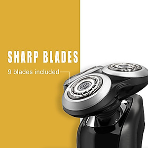 3 Pack YAFIYGI Compatible with Phillips Norelco Replacement Electric Shaving Head Razor Blades New Version for Series 9000-Replaces SH90 SH62