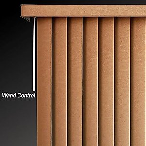 Vertical Blinds Replacement Headrail Track Custom Made to Your Size, Stack, and Control Type - Complete with Brackets and Hardware (64.5 inches)