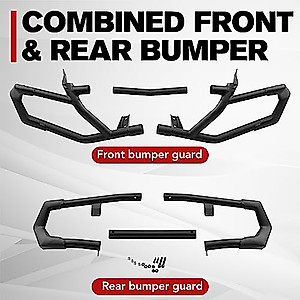 Front & Rear Bumper for Can Am Outlander 570 1000 XMR Accessories, A & UTV PRO Front Brushguard Protect for 2012-2022 Can-Am G2 450 500 650 800 850 MAX, Replace OEM # 715004837, 715004920, 2 Set