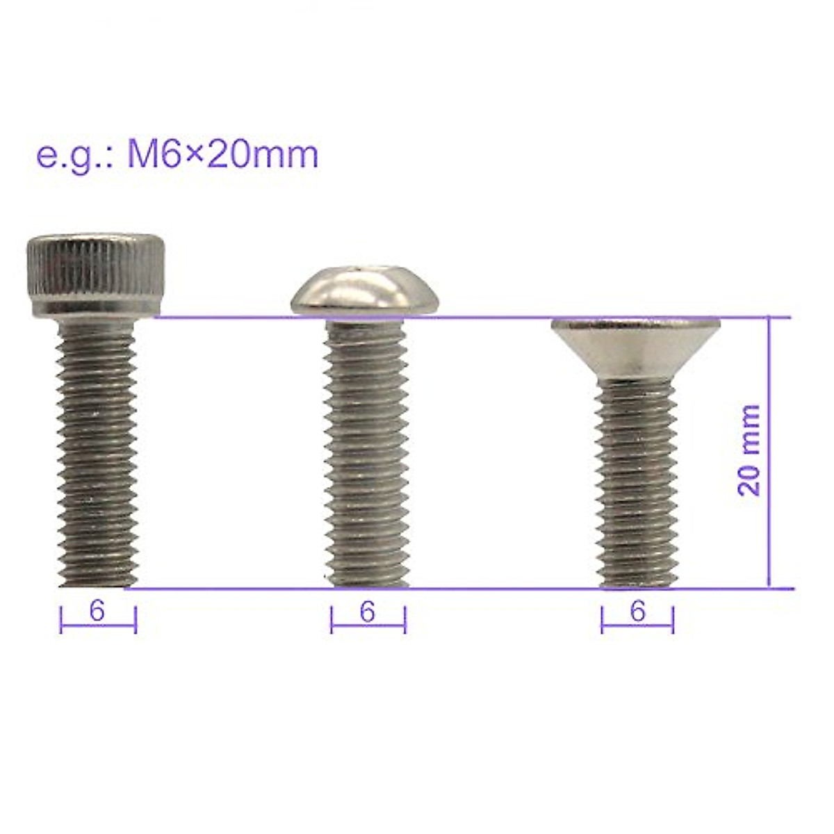 M8 x 50mm Pin in Head Torx Screws,304 Stainless Steel Pin Torx Button Head Security Screws,Right Hand Threads,Metric,8-Pieces