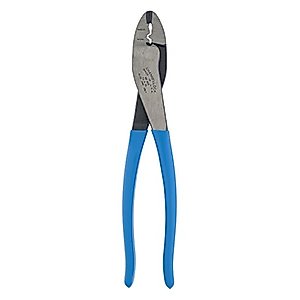 Channellock 909 9.5-Inch Wire Crimping Tool | Electrician's Terminal Crimp Pliers with Cutter are Designed for Insulated and Non-Insulated Connections