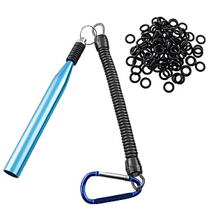 WHYHKJ Wacky Rig Tool with 100 Pcs Wacky O-Rings Wacky Worm Rig Tool Kit for Baits Lures Fishing Accessories