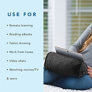 LapGear Original Microbead Tablet Pillow Stand with Phone Pocket - Black - Fits Most Tablets - Style No. 35068