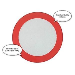 Round Silicone Baking Mat 2 Pack Non Stick Reusable Diameter 6.5 inch Perfect For 7 inch Round Cake Pan Liner Baking Sheets Premium Quality