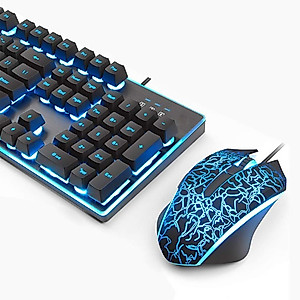 Wyyggnb Gaming Keyboard Computer E-Sports Game Mechanical Keyboard and Mouse Set, Wired Computer USB Interface Keyboard