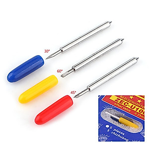 Cutter Knife,15pcs High Hardness Plotter Cutter Blade Cutting Tool 30/45/60 Degree