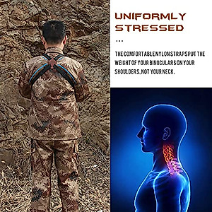 Binocular Harness Strap, X-shaped Decompression Binocular Strap, Binocular Chest Harness Suitable for Birding, Hunting, Hiking, and Rescue Activities