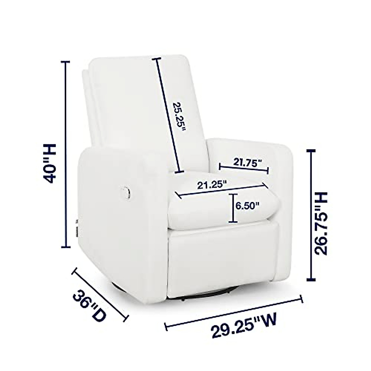 Delta Children babyGap Cloud Recliner with LiveSmart Evolve - Sustainable Performance Fabric, Artic