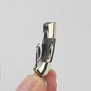 Fon ALLey mini pocket knife brass and natural shell handle knives… (Colorful)
