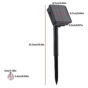 GOTOTOP LED Outdoor String Lights,Durable Solar Powered 30 LED Globe Balls Fairy Lights for Indoor Outdoor Home Garden Yard Halloween Party Lamp Decor