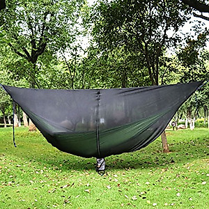 Hammock Bug Net - 12' Hammock Mosquito Net Fits All Camping Hammocks, Compact, Lightweight and Fast Easy Set Up, Security from Bugs and Mosquitoes, Essential Camping and Survival Gear (Black)