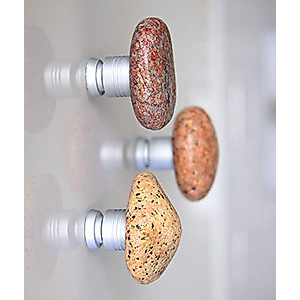 10 Pcs Sea Stone Cabinet knobs and pulls. Kitchen Cabinet Rock pull handles