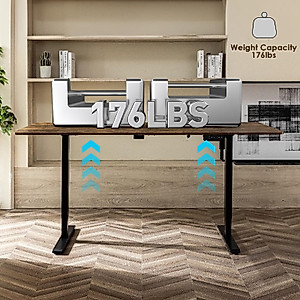 Electric Standing Desk Frame Height Width Adjustable Desk DIY Workstation Ergonomic Adjustable Electric Desk Legs 43 ” to 78.5 ” Raising Desk with Memory Controller Motorized Electric Table Black