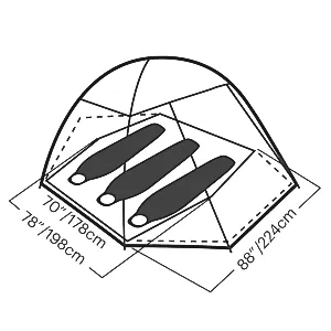 Eureka! Mountain Pass Four-Season Extreme Weather Backpacking Tent (3 Person)