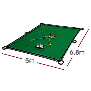 Franklin Sports Billiards Mini Putt Golf - Mini Golf + Pool Combo Game - Fun Indoor + Outdoor Family Game for Kids + Adults - Solo + Multiplayer Game