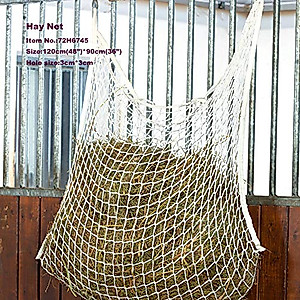 NEFTF Slow Feed Hay Net Bag Full Day Horse Feeding Large Feeder Bag with Small Holes