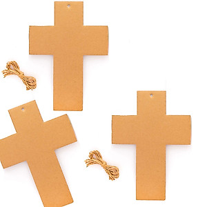 Baker Ross AT569 Cross Craft Blanks - Pack of 10, Ideal for Kids to Decorate, Arts and Crafts, Educational Toys, Gifts, Keepsakes