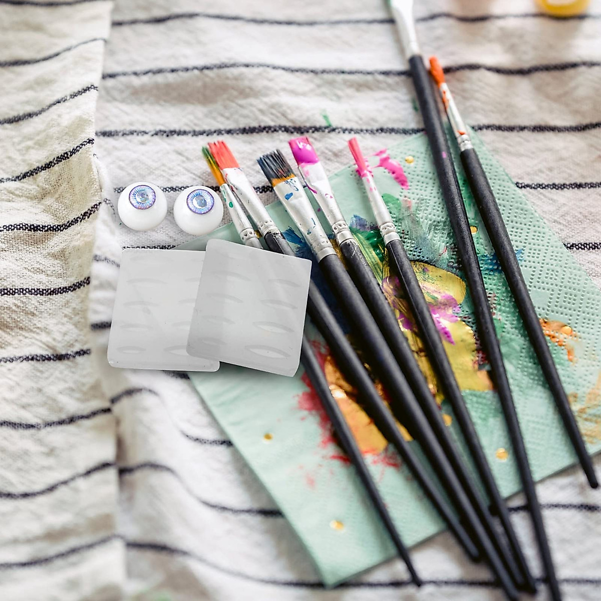 EXCEART 5 Pcs Eye Mold epoxy Eyeball bistuit Eyeball Silicone Chocolate DIY Epoxy Resin Bread Holiday Casting Silicone Baby Dolls Doll Eyes Cookie Jelly Crystal sd Doll White