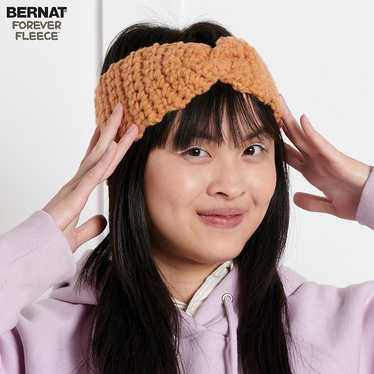 Bernat Forever Fleece White Noise Yarn - 2 Pack of 280g/9.9oz - Polyester - 6 Super Bulky - 194 Yards - Knitting/Crochet