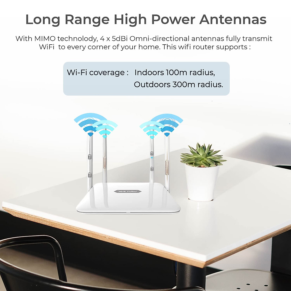 Gigabit WiFi Router,WAVLINK Home Router 1200Mbps WiFi Router,High Power Wireless Wi-Fi Router,Dual Band 5Ghz+2.4Ghz with 2 x 2 MIMO 5dBi Antennas Internet Router