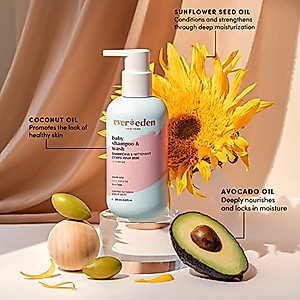 Evereden Baby Shampoo and Body Wash 8.5 fl oz. | Clean and Natural Baby Care | Non-toxic and Fragrance Free | Plant-based and Organic Ingredients
