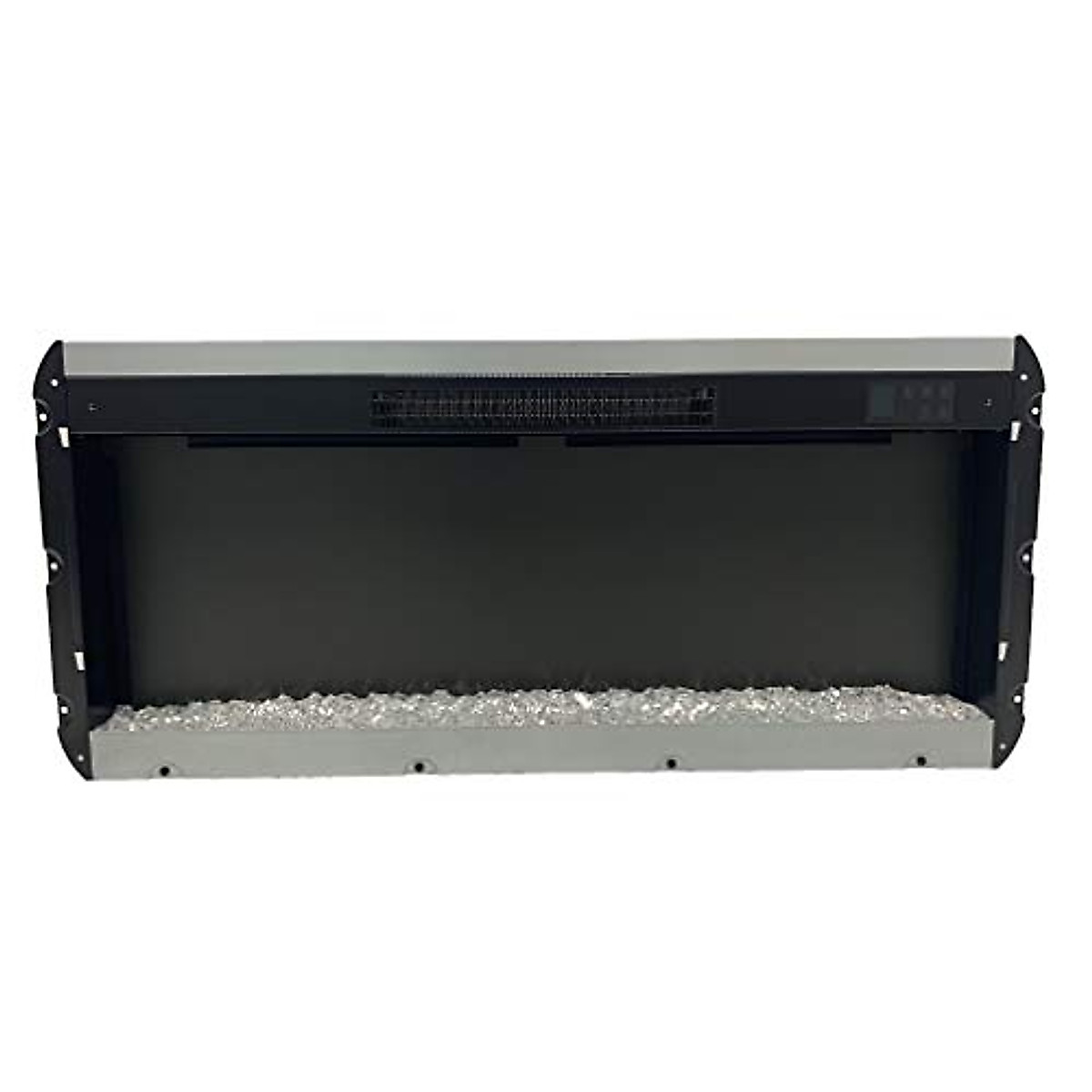 Tiara Innoflame Fireplace Electric 36" Flat Front Crystal Ember Bed w/Remote Control (Black)