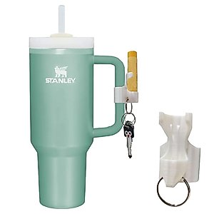 BFP Stanley Cup 40 oz Tumbler Chapstick Holder Keychain - White (Stanley Cup Not Included)
