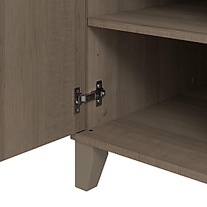 Bush Furniture Somerset 54W Office Desk with Drawer and Storage Cabinet in Ash Gray | Computer Table for Home Office Workspace