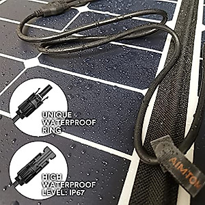 7FT Heavy Duty Cable Converting Solar Panel to DC 8mm Adapter, Waterproof Charging Kit for AIMTOM Rebel 440, GZ, Explorer 160 240 500 1000 or Solar Generators with 7.9mm Connector