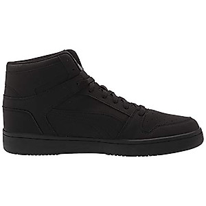 PUMA Mens Rebound Layup Sneaker, NUBUCK PUMA Mens Black-PUMA Mens Black-CASTLEROCK, 9.5