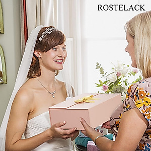 Black Gift Box With Lid 13" X 9" X 4", Deluxe Gift Box With Ribbon Greeting Card and Magnet Closure, Suitable for Wedding, Mother'S Day, Bridesmaid Gift, Graduation, Christmas, Holiday, Birthday, Etc.Black