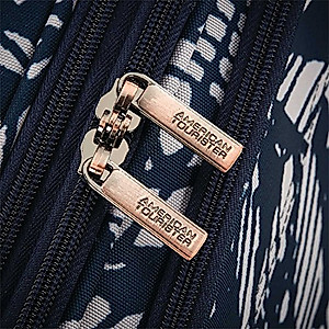 American Tourister Belle Voyage Softside Luggage with Spinner Wheels, Floral Indigo Sand, Checked-Medium 25-Inch