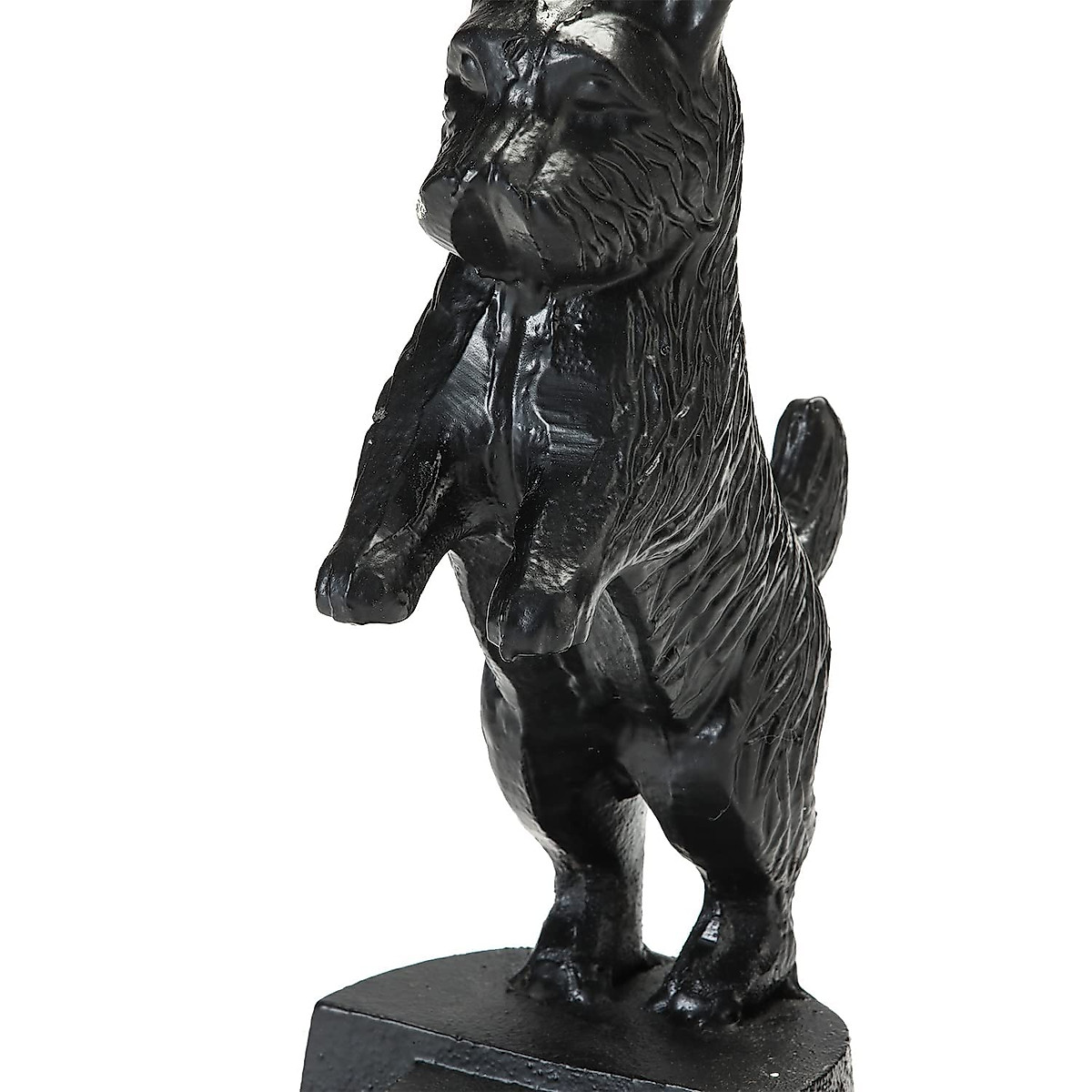 3.78 Lbs Dog Door Stop Wedge Decorative Cast Iron Door Stopper for Bottom of Door(Black)