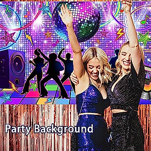 70s Disco Party Backdrop Disco Party Decorations Disco Backdrop Disco Ball Backdrop Disco Wall Backdrop Retro Photography Photo Booth Background for Disco Birthday Party Supplies 59x39in (Colorful 1)