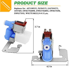 WR57X10033 Refrigerator Water Inlet Valve with Guard by Techecook - Fit for GE Hotpoint Kenmore Refrigerator - Replaces AP3189335 914151 SWR57X0090 SWR57X0093