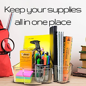 Ceybo Original Set of 4 Durable Refrigerator Food Storage Organizer Bins Variety Pack for Fridge, Freezer, Kitchen Cabinet and Pantry, Dishwasher Safe