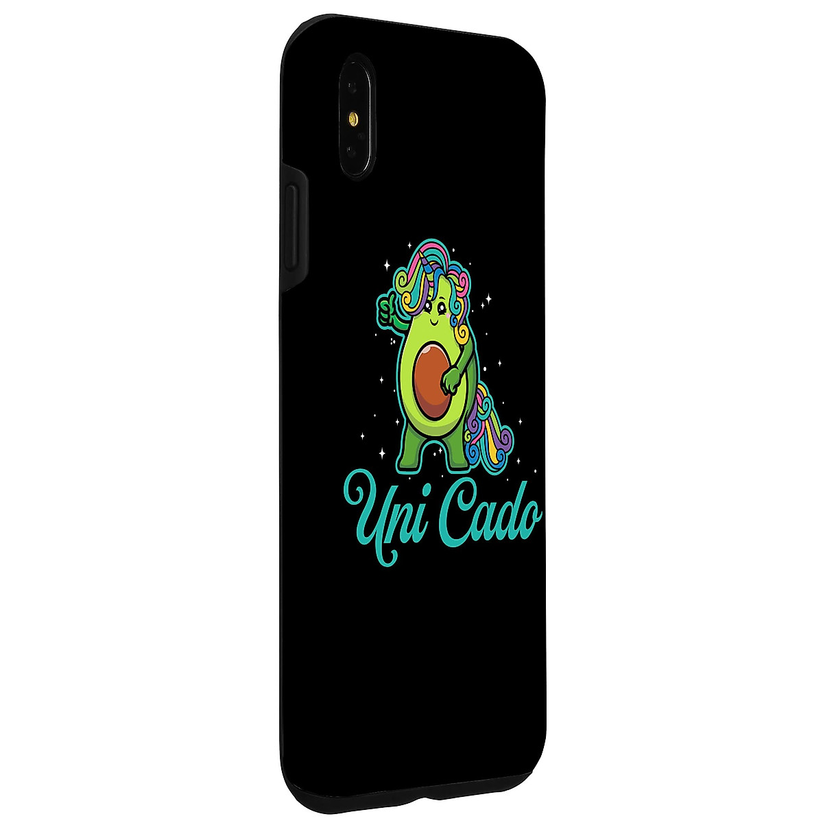iPhone XS Max Uni Cado, Cute Avocado, Funny Unicorn, Guacamole, Vegan Case