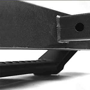 R&L Racing Universal Matte Black Trailer Hitch Hoop Style Drop Down Step Bar for 2" Receiver