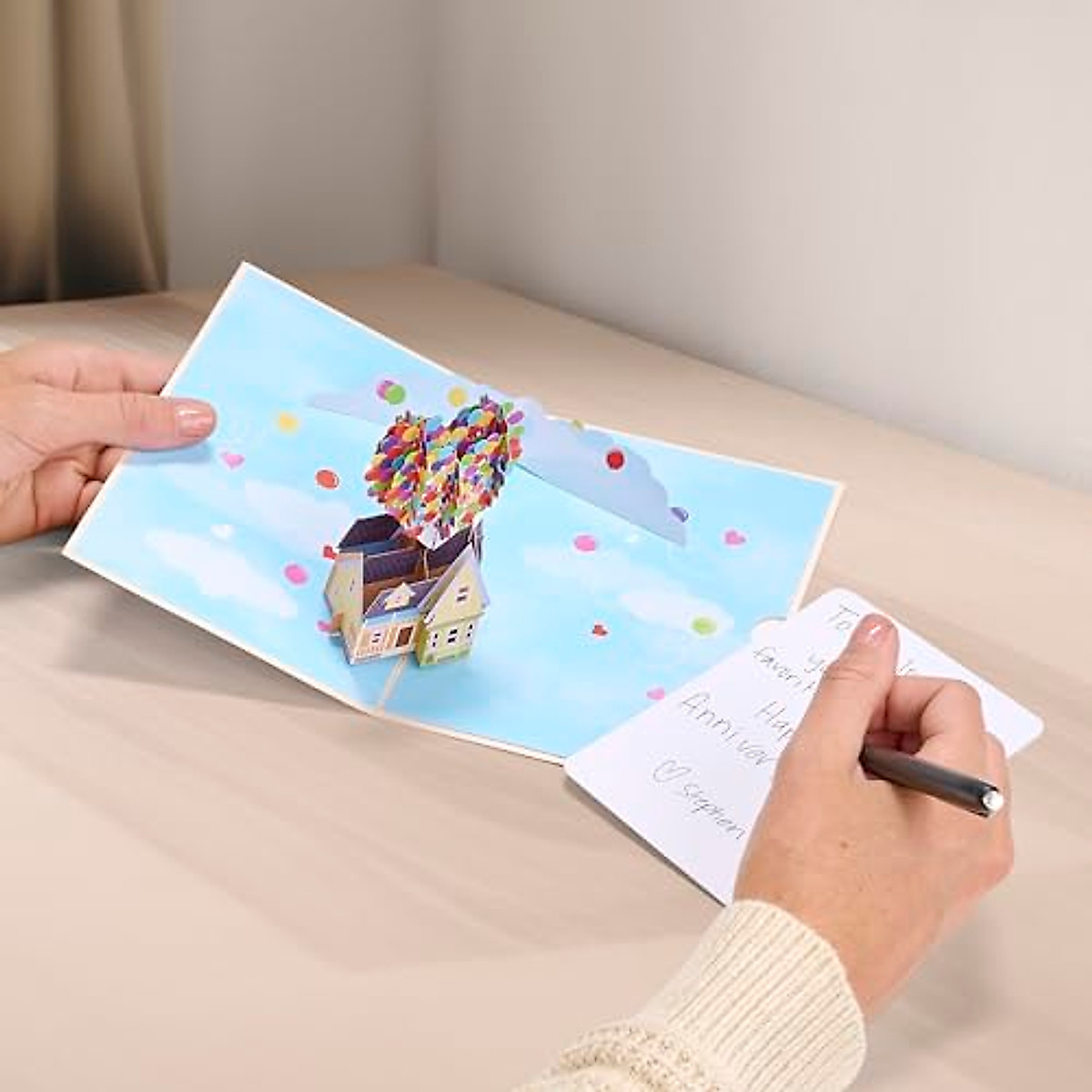 Lovepop Everyday Pop-Up Card for Her and Him - 3D Disney & Pixar Greeting Cards for Boys, Girls, Men, Women - My Favorite Adventure - 5" x 7" Up House Card - Blank Note Card & Envelope Included