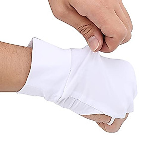 SPYMINNPOO Half Finger Golf Gloves, Right Hand Ice Silk Solar UV Protection Breathable Gloves Sport Golf Glove for Men and Women L White