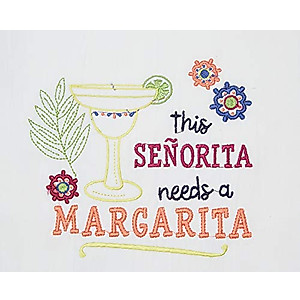Aunt Martha's Dirty Laundry Senorita Needs a Margarita Flour Sack Dish Towel Small
