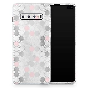 DesignSkinz Karamfila Silver & Pink Marble V14 Protective Vinyl Decal Wrap Skin Cover Compatible with The Samsung Galaxy S20 (Screen Trim & Back Glass Skin)