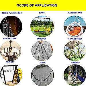 MIKMAYTOO 1000 Lbs Weight Heavy Duty Spring for Heavy Punching Bags Hanging Chair Hammocks Swing Trapeze Yoga (2)