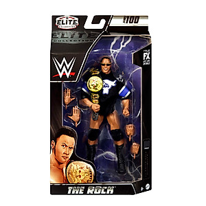 Mattel WWE The Rock Elite Collection Action Figure, Deluxe Articulation & Life-like Detail with Iconic Accessories, 6-inch