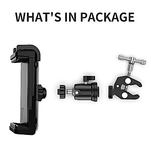 Smatree Tablet Mount Holder for Spin Bike, Elliptical, Treadmill, Stationary Bicycle, Microphone Stand and Indoor Exercise Equipment - Compatible with iPhone, iPad, Other Smart Phone/Tablet