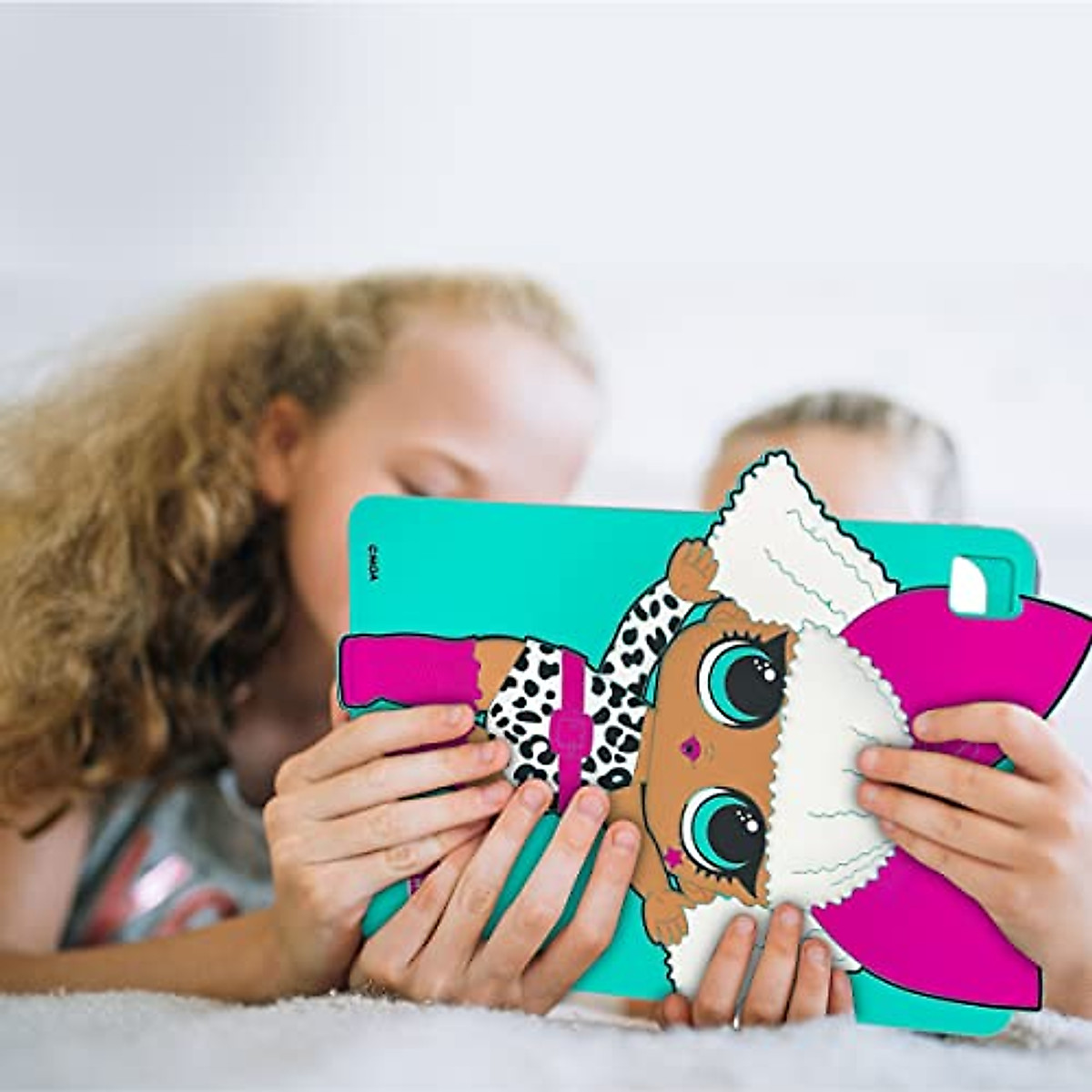L.O.L. Surprise! iPad Silicone Back Case Cover, Anti Slip Rubber Protective Skin Soft Bumper for Kids iPad 9th (2021)/8th (2020)/7th (2019) Gen (Diva)