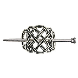 Tinsow Silver Vintage Hair Clip, 2 Pcs Celtic Hair Slide Pins Accessories for Women (Style C H)